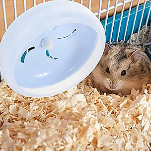 POPETPOP Silent Hamster Wheel-Pets Running Sports Exercise Wheel Jogging Wheel Hamster Rat Gerbil Silent Spinner(Blue)