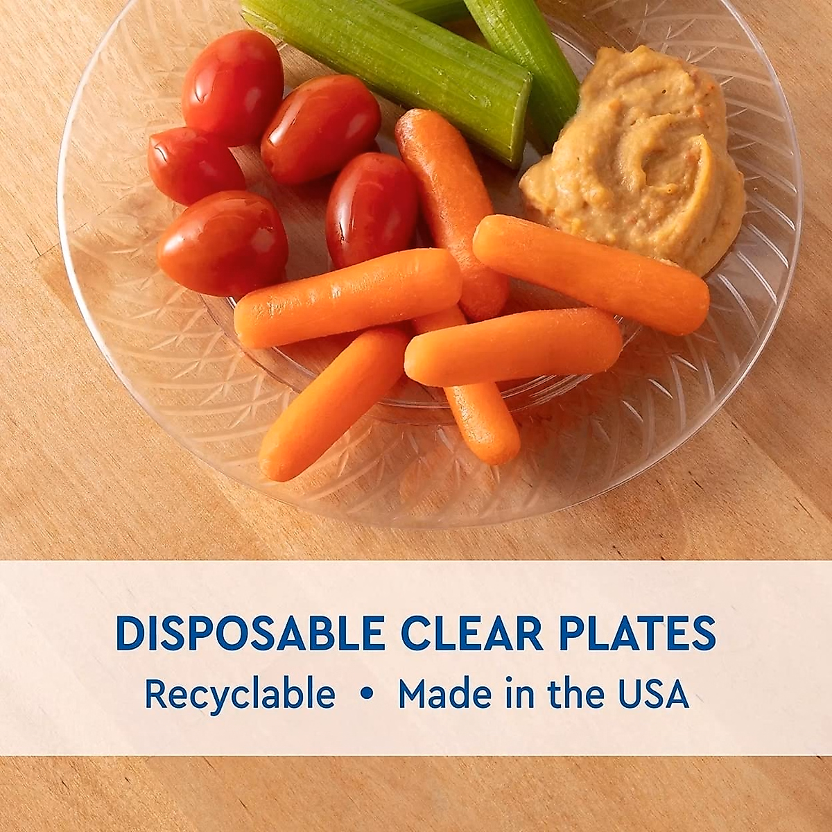 Member's Mark Clear Plastic Plates, 6.25" (90 Count)