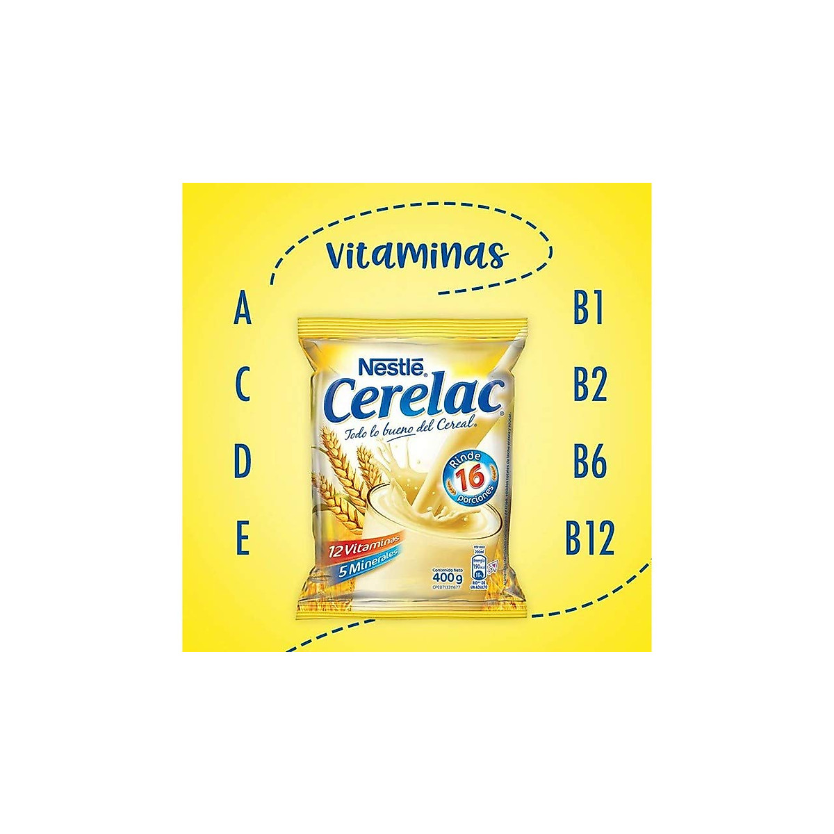 Nestle Cerelac 400 Grs - 1 Pack (Cerelac Venezuela) - Bebida en base a cereal (Trigo) / Instant wheat cereal beverage