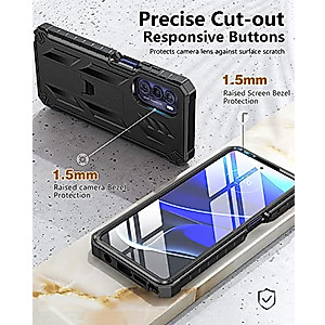 SOiOS for Moto G-Stylus 5G 2022 Case: Shockproof Rugged Protection Cover with Kickstand | Matte Textured Drop Proof TPU | Military Grade Protective Phone Case for Motorola G Stylus 5G 2022(NOT 4G)