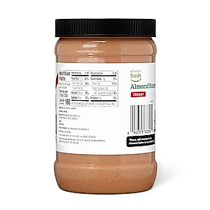 Amazon Fresh, Creamy Almond Butter, 27 Oz (Previously Happy Belly, Packaging May Vary)