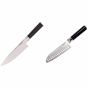 Babish High-Carbon German Steel Chef and Santoku Knife Set