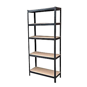 QiMu 5-Tier Heavy Duty Metal Shelving,Metal Storage Shelves, 59" x 28" x 12" Racking Storage Unit,for Home Office Garage Kitchen Bathroom Organization