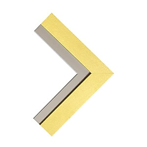 FRAMES BY POST METROGOLDWITHLTGRYMT5040CM1510 Frame, 50 x 40 cm Image Size 15 x 10 Inch Plastic Glass, Gold Light Grey Mount