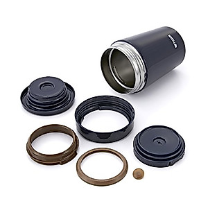 Tiger MCL-B038-AI Tiger Thermos Bottle, Vacuum Insulated, Soup Jar, 12.8 fl oz (380 ml), Heat Retention, Bento Box, Wide Mouth, Round Bottom, Indigo Blue