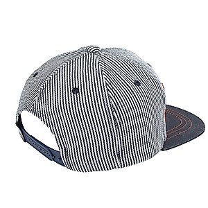 Toddler-Striped-Baseball-Hat American-Flag Snapback Hat Boys Cotton Sun Hat (Blue, 2-6Years)