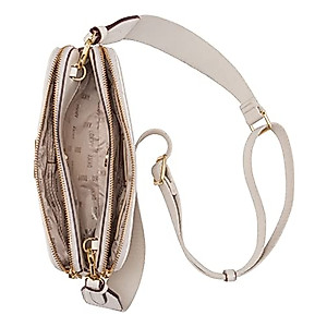 DKNY Delphine Double Zip Crossbody, Pebble