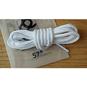 Jordan 13 Laces | Replacement Laces - White Round Shoe Laces, Round Athletic Shoe Laces, Jordan Shoe Laces White (White, 63")