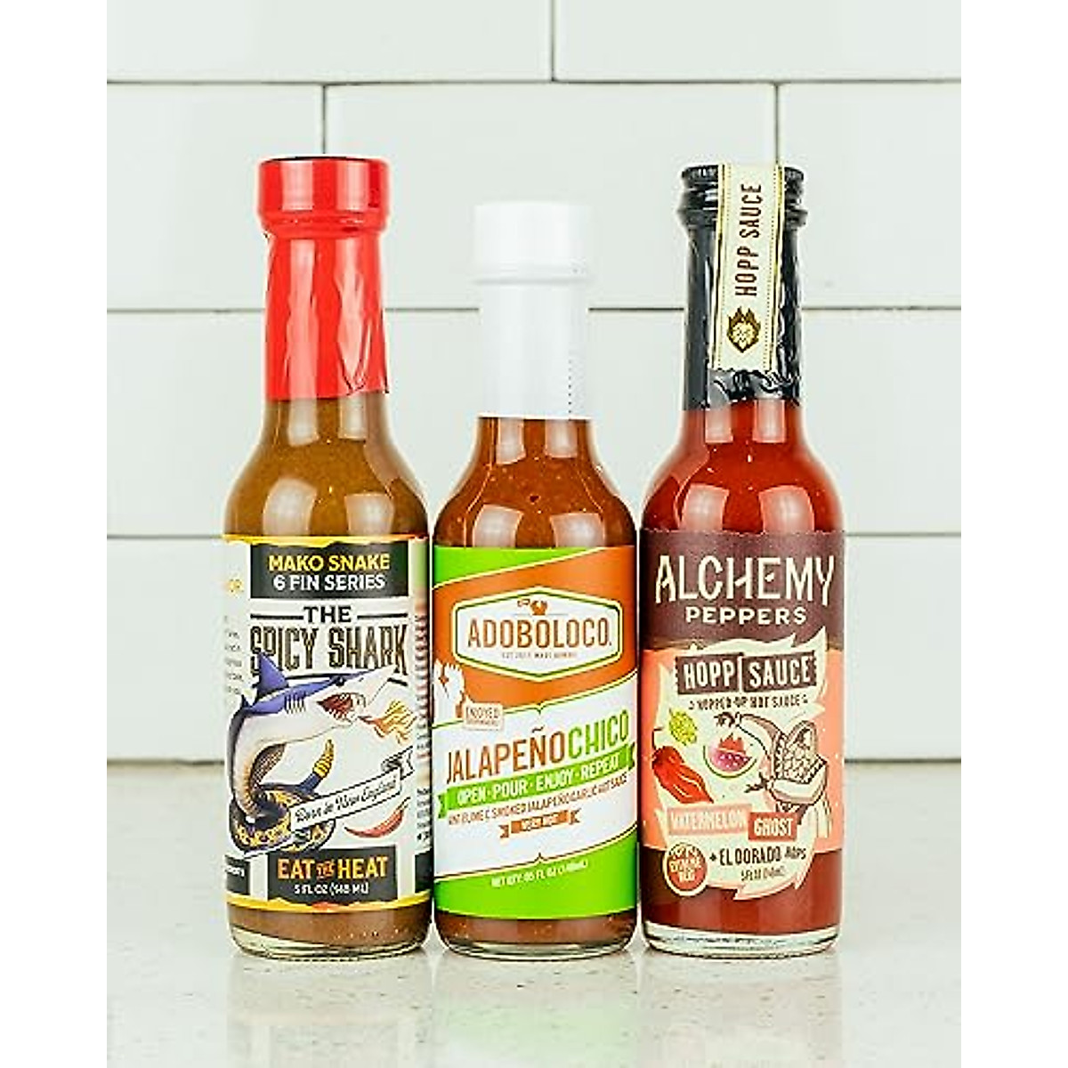 Hot Ones Season 21 Heat Pack Hot Sauces: Mako Snake, Jalapeno Chico, Watermelon Ghost, 5 fl oz. (3-Pack)