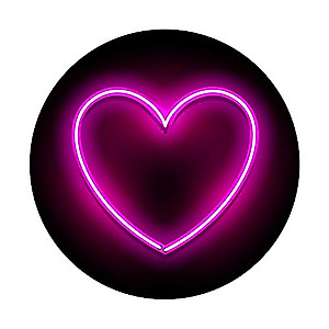 Single Pink Heart Love Phone PopSockets PopGrip: Swappable Grip for Phones & Tablets