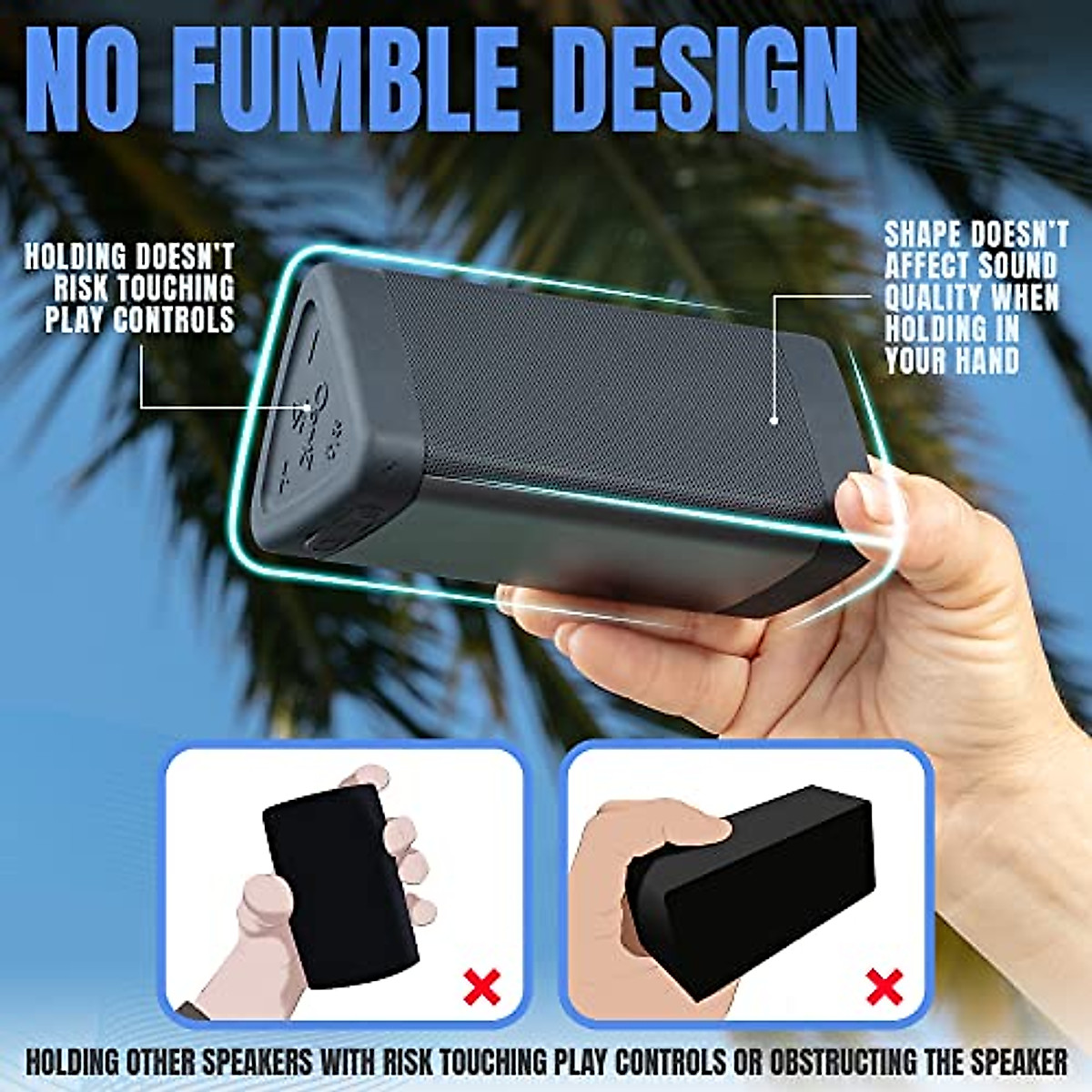 OontZ Upgraded Angle 3 Bluetooth Speaker | Portable Bluetooth Speakers | Powerful 10 Watt Output | 100 Foot Wireless Bluetooth Range | Extended Battery Life | Water Resistant (IPX5)