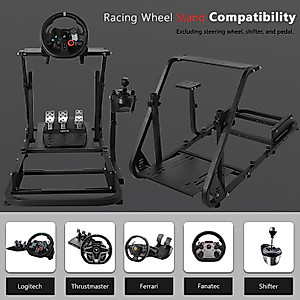 Hottoby Racing Simulator Cockpit Mountable Monitor Stand Adjustable Fits for Logitech/Thrustmaster/Fanatec G920 G923 G29 T80 T150