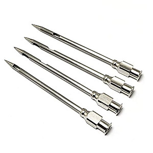 PZRT 4pcs Injector Needle for Barbecue, Stainless Steel Marinade Turkey BBQ Meat Injector Needle Kitchen Accessories Party Home Supplies