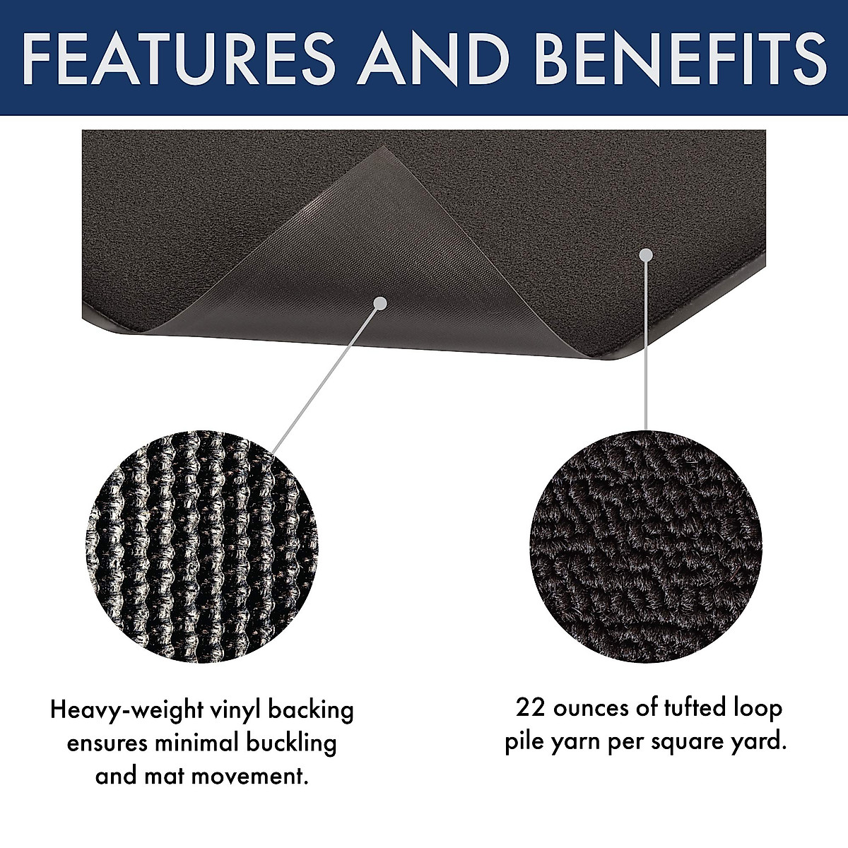 Notrax 141 Ovation Entrance Mat, for Home or Office, 3' X 5' Black