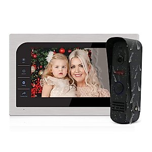 JeaTone 10 Inches Wired Video Intercom System, Doorbell with Camera and Monitor, Home Security System with IP65 Waterproof Doorbell, Night Vision, 1080P HD/2.0MP, Motion Detection, Dual-Way Intercom