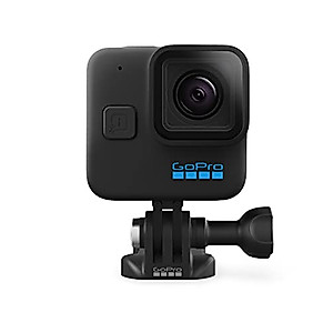 GoPro HERO11 Black Mini - Compact Waterproof Action Camera with 5.3K60 Ultra HD Video, 24.7MP Frame Grabs, 1/1.9" Image Sensor, Live Streaming, Stabilization (Renewed)