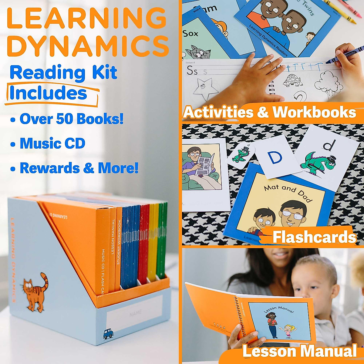Learning Dynamics 4 Weeks to Read | Reading Program for 4 to 7 Years Old | Build Confidence with Their Own Personal Library, Includes 50 Books, Teaching Manual, Activities and Workbooks