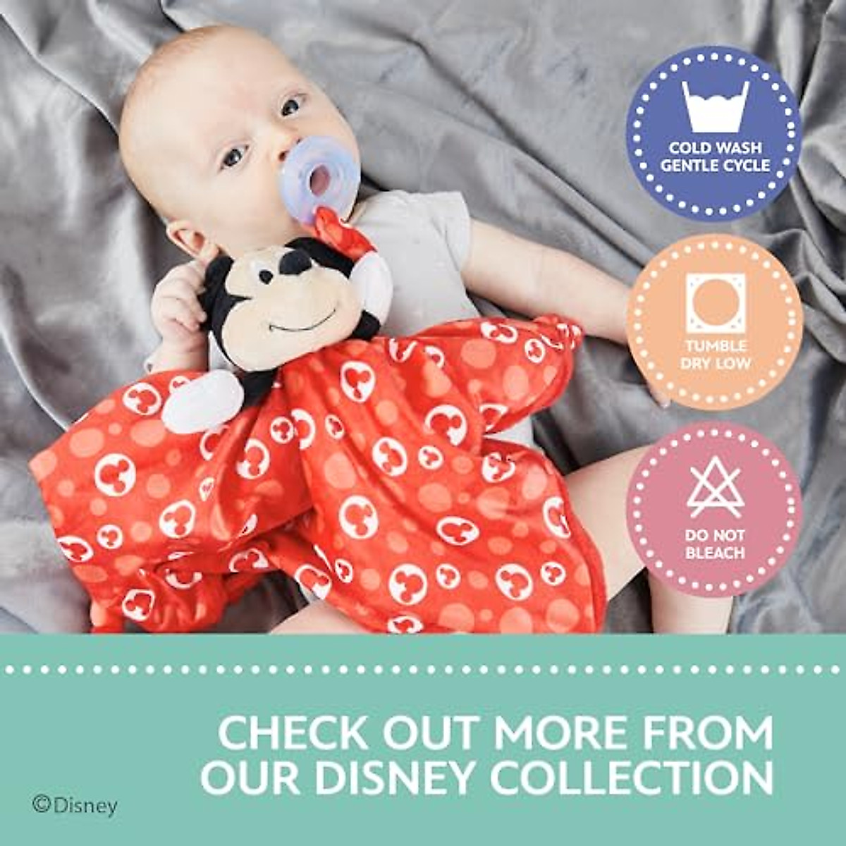 KIDS PREFERRED Disney Baby Minnie Mouse Plush Stuffed Animal Snuggler Lovey Security Blanket - Pink,13.18" x 13.18" x 3.62"