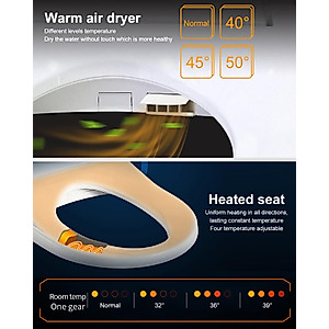 Homary Modern Small Smart Toilet Bidet, Floor Mounted Automatic Toilets for Bathroom, One-Piece Elongated Inteligente Toilet with Auto Flush,Heated Seat, Warm Water, Self Cleaning