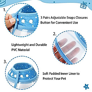 Vivifying Dog Cones for Small Dogs, Adjustable 5.7-8in Pet Cone, Lightweight Recovery Elizabethan Collar for Cats, Puppies and Mini Dogs (Blue)