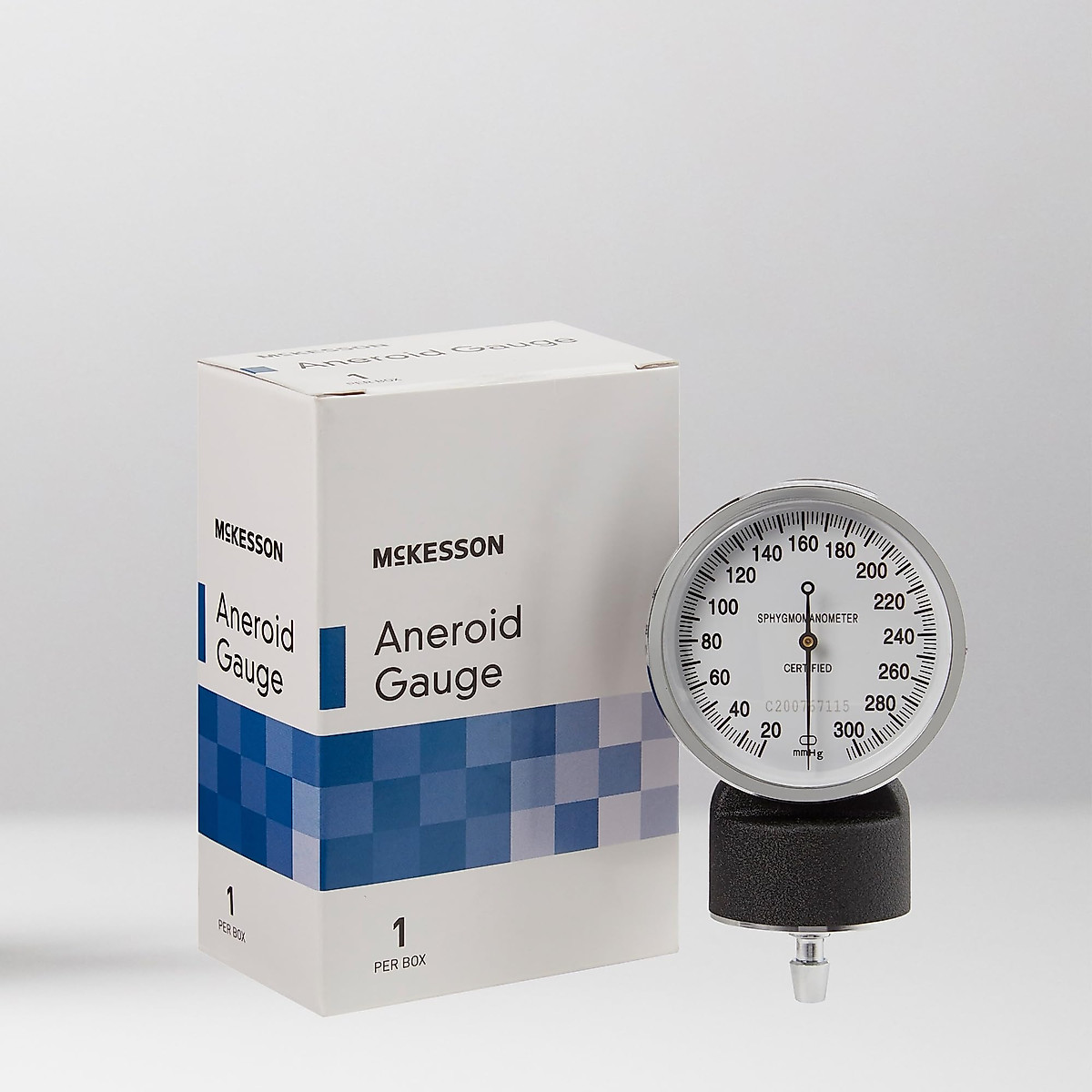 McKesson Blood Pressure Gauge for Standard Aneroid Sphygmomanometers, 300mmHg, No-Pin Stop, 1 Count