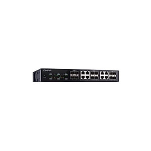QNAP QSW-M1208-8C 10GbE Managed Switch, with 8-Port 10GbE SFP+/RJ45 Combo and 4-Port 10GbE SFP+ Gigabit