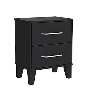 Edenbrook Bedroom-Two Drawer-Modern Design-Easy Assembly, Black Dresser