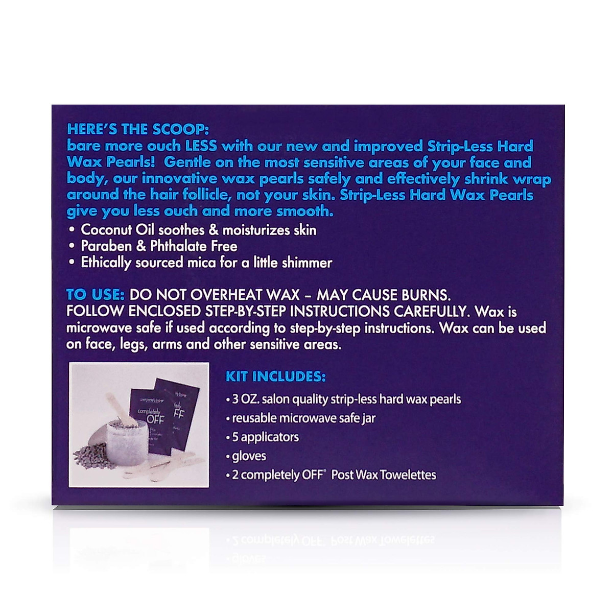 completely bare bare more ouch LESS Strip-Less Hard Wax Pearls Kit