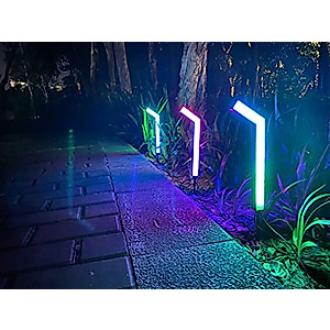 COVOART Christmas RGBIC Landscape Pathway Lights, Color Changing Led Landscape Path Lighting, Dream Color Effects LED Garden Lights, IP67 Waterproof for Lawn Patio Yard Walkway Driveway, 3 Pack