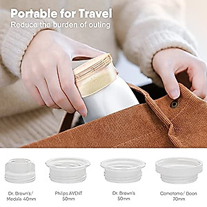 BabyBond Portable Bottle Warmer, Baby Bottle Warmer for Travel Compatible with Most Bottles Rechargeable Travel Bottle Warmer Cordless for Baby Milk Breastmilk with Precise Temperature Control (Pink)