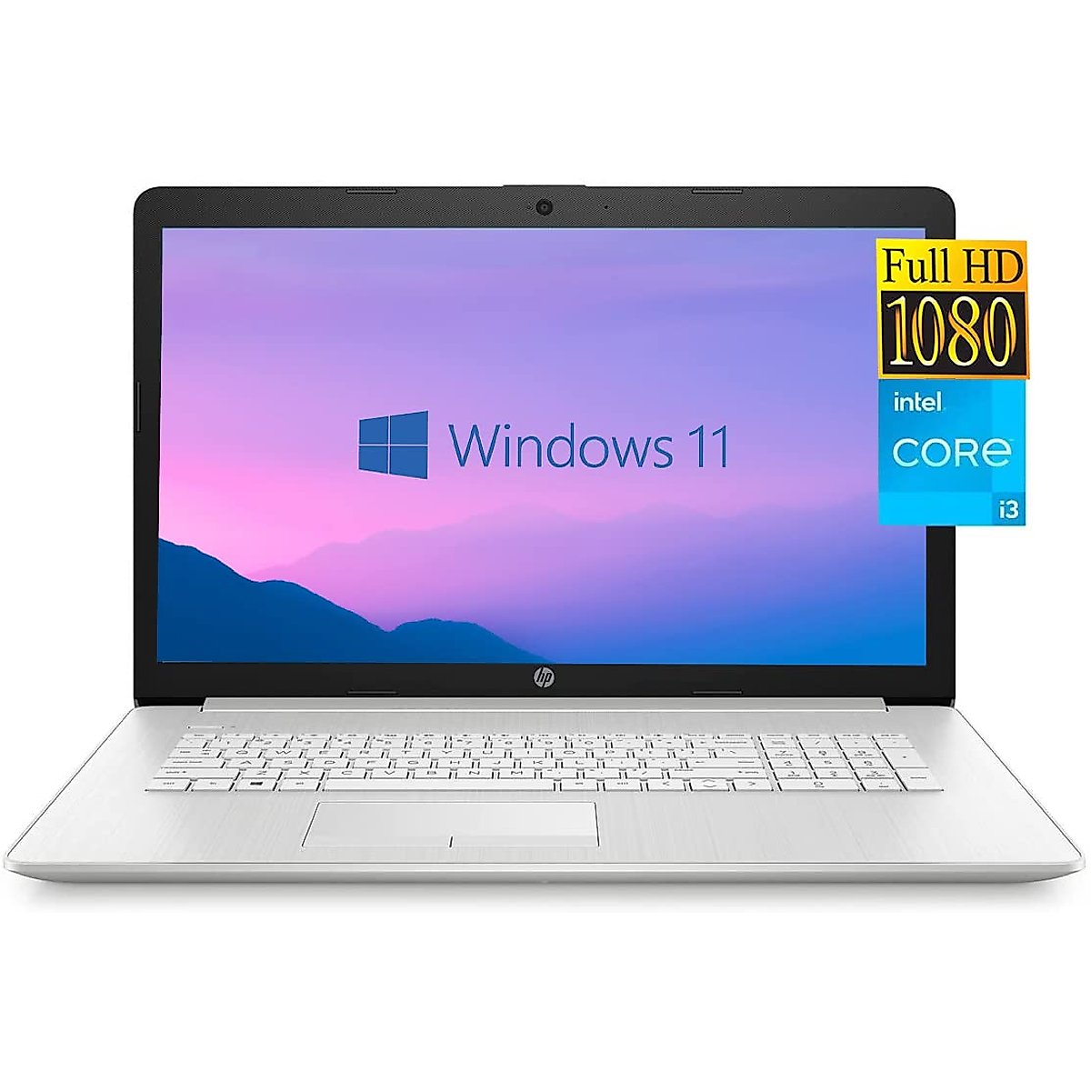 HP 17" FHD Laptop, 11th Gen Intel Core i3-1115G4, Dual-Core, up to 4.1 GHz, 8GB DDR4 RAM, 512GB PCle SSD, WiFi, Bluetooth, Webcam, HDMI, RJ-45, Windows 11 with JAWFOAL
