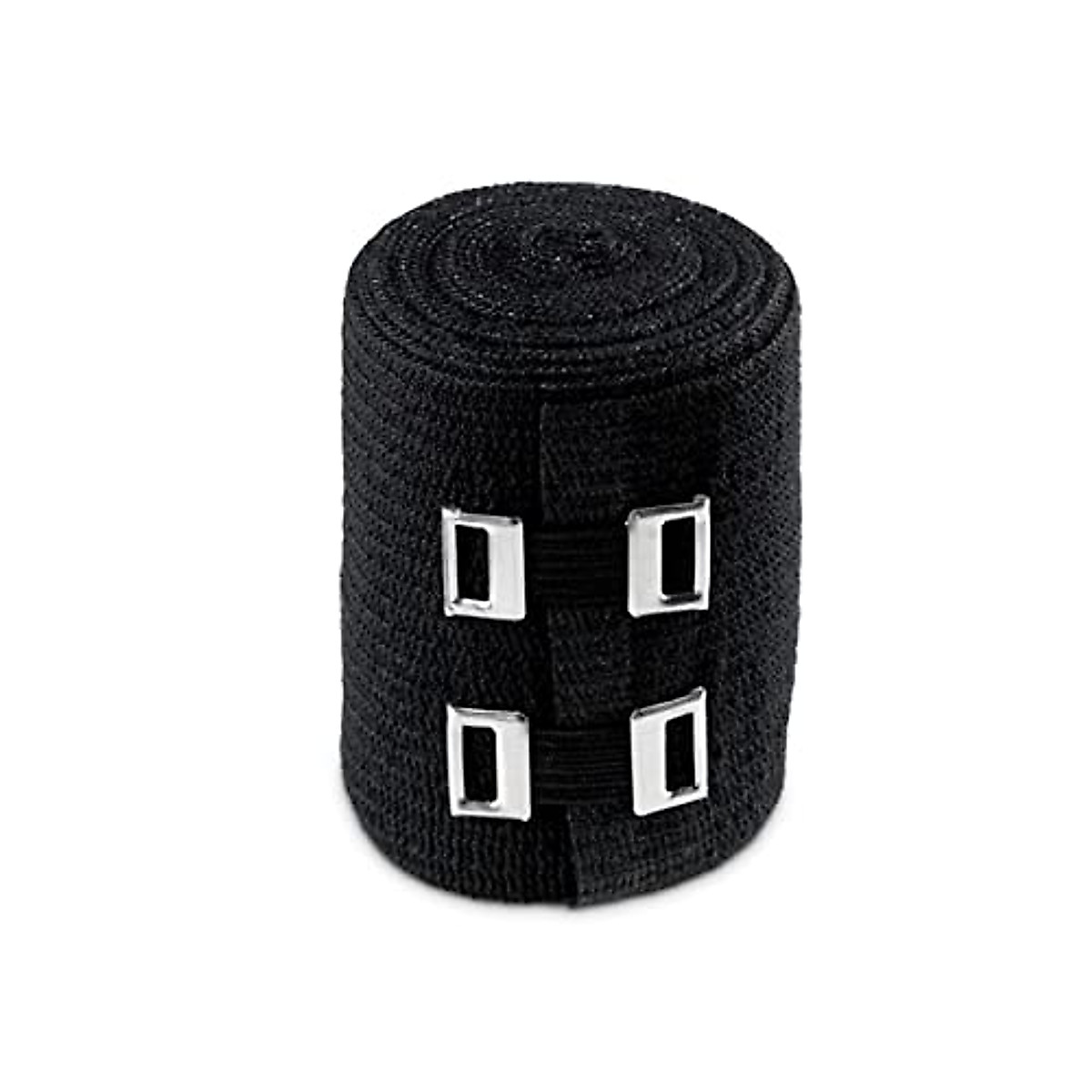ACE 3 Inch Elastic Bandage with with Clips, Black, Great for Elbow, Ankle, Knee and More, 1 Count