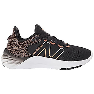 New Balance Women's Fresh Foam Roav V2 Sneaker, Black/White/Copper Metallic, 8