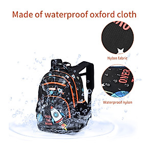 Kid Bookbag Boy Kindergarten Elenemtary Preschool Multi Compartment Backpack, Chest Strap Side Pockets