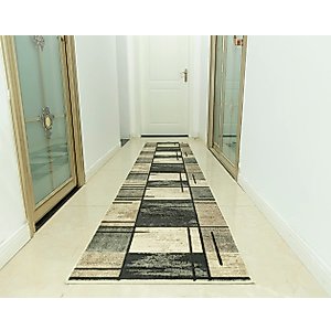 Corridor Rug, Non-Slip Washable Corridor Entrance Rug, Indoor/Outdoor Geometric Comfortable Casual Living Room Bedroom Area Soft Rug, Multicolor 2 * 4' Rug.