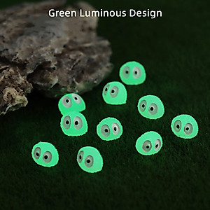 LONCESS Mini Luminous Elf Fairy Garden Accessories, Black Briquettes Figurines for Fairy Garden Decor, Bonsai Craft Decor, Micro Landscape Gnomes Garden, Outdoor Patio Lawn Yard Decoration, 10 PCS