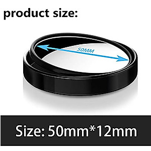 Blind Spot Mirrors for Car 2Inch Round HD Rear View Convex Mirrors 360°Rotatable HD Glass Mirrors Convex Wide Angle Blind Spot Mirrors for Trucks, Car, Van, SUV (Sliver-4pcs)