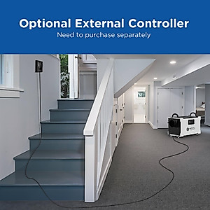 Moiswell 145 Pints Commercial Dehumidifier with Pump and Drain Hose, Crawl Space dehumidifier Basement, Industry Water Damage Unit for up to 6,000 sq ft Basements, Ideal for Industrial and Job Sites