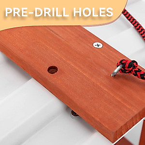 PETSFIT Wooden Bird Feeder, Fly Through Platform with PVC Roof for Outside Hanging, Garden Backyard Decor, Great for Attracting Birds, Gift for Bird Lovers