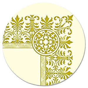 SOUCTP1V Southworth CTP1V Premium Certificates Ivory Fleur Gold Foil Border 66 lb 8.5 x 11 15/Pack