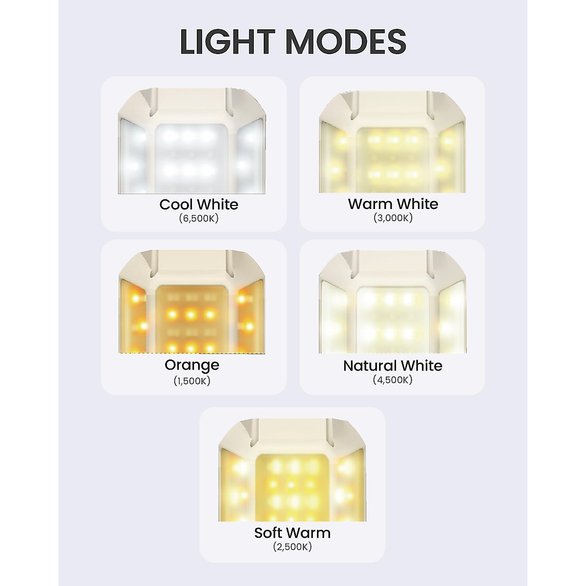 Claymore 3Face Pro X (Black) - Rechargeable Surface Area Light, 5 Light Modes 39,200mAh, Lasting Battery. Camping, Outdoor Events.
