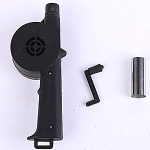 Hemoton 2pcs Bbq Air Blower Fast Fire Starter Manual Air Blower Hand Crank Bbq Fan Outdoor Camping Grills Accessories Tools