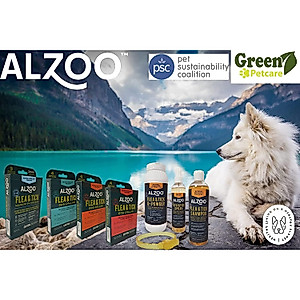 ALZOO Flea & Tick Dog Collar, Helps Repel Fleas, Ticks & Mosquitoes, 100% Plant-Based Active Ingredients, Phthalates and PVC Free, Up to 4 Months Protection, Medium-Sized Dogs: 16-40 lbs, Pack of 2