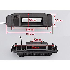 Backup Camera with Tailgate Handle for Universal Monitors (RCA),Rear View Reverse Parking Camera for MB C Class W205 CLA W117 2014-2016