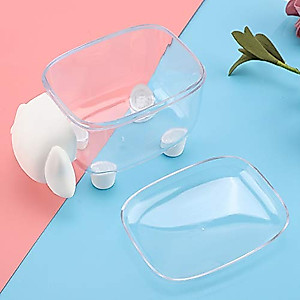 Cute Qtip Holder Dispenser, 2Pcs Cartoon Sheep Shape Cotton Swab Storage Box Cotton Balls Holder Bathroom Vanity Storage Canister(White)