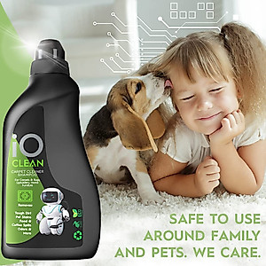 iO CLEAN Concentrate Carpet Cleaner Shampoo (33.8 FL OZ) – Deep Cleaner & Deodorizer – Alone or Machine Use – Stain Remover and Odour Eliminator – For Carpets Rugs and Upholstery