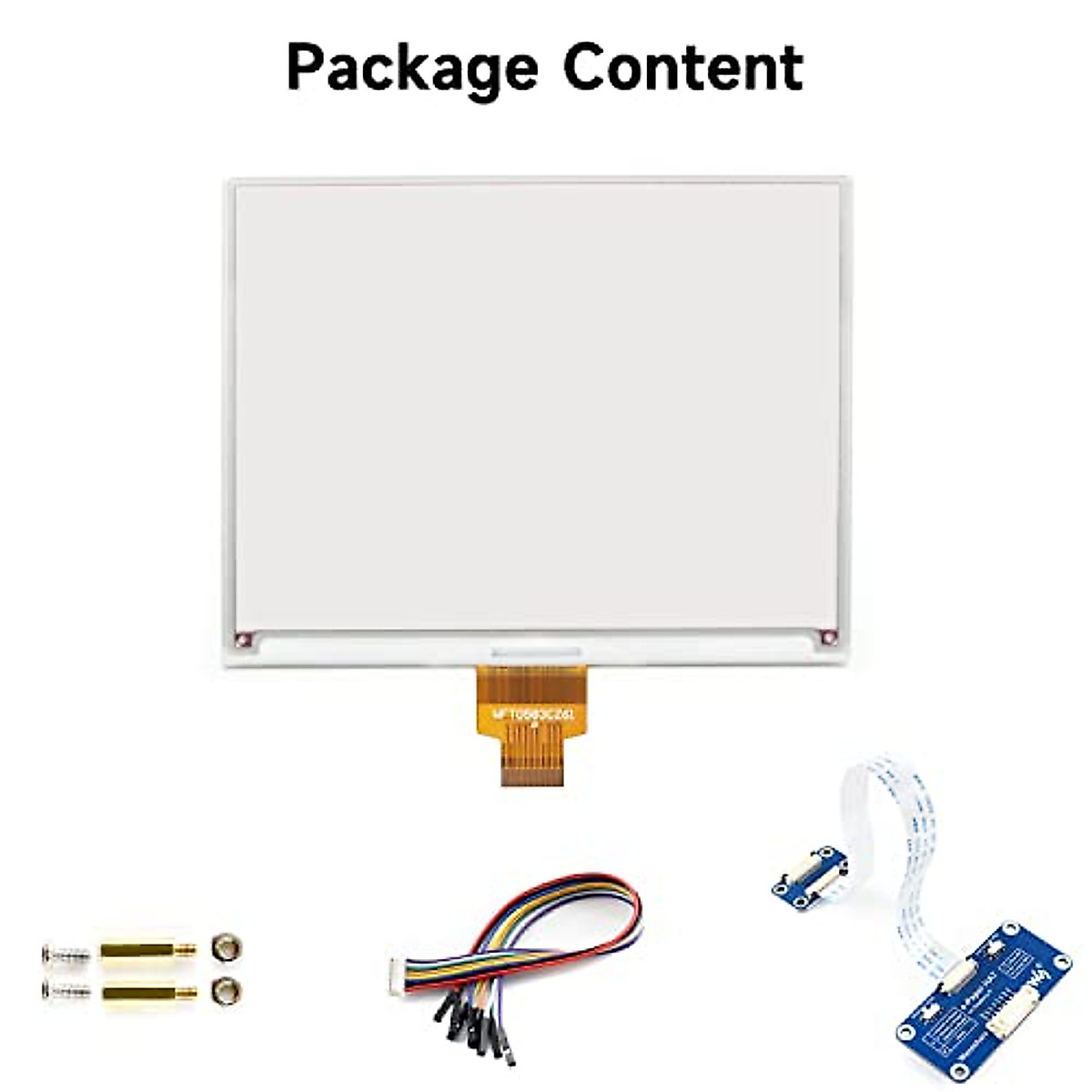 waveshare 5.83inch E-Ink Display HAT Compatible with Raspberry Pi 4B/3B+/3B/2B/B+/A+/Zero/Zero W/WH/Zero 2W Series Boards 648×480 Resolution Red/Black/White Three-Color SPI Interface