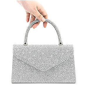 Gabrine Women's Luxury Rhinestone Decor Evening Bag Party Clutches Wedding Purses Cocktail Prom Handbags