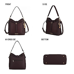 MKF Collection Crossbody Bag for Women, Vegan Leather Pocketbook Designer Handbag, Messenger Purse, Shoulder Bag By Mia K