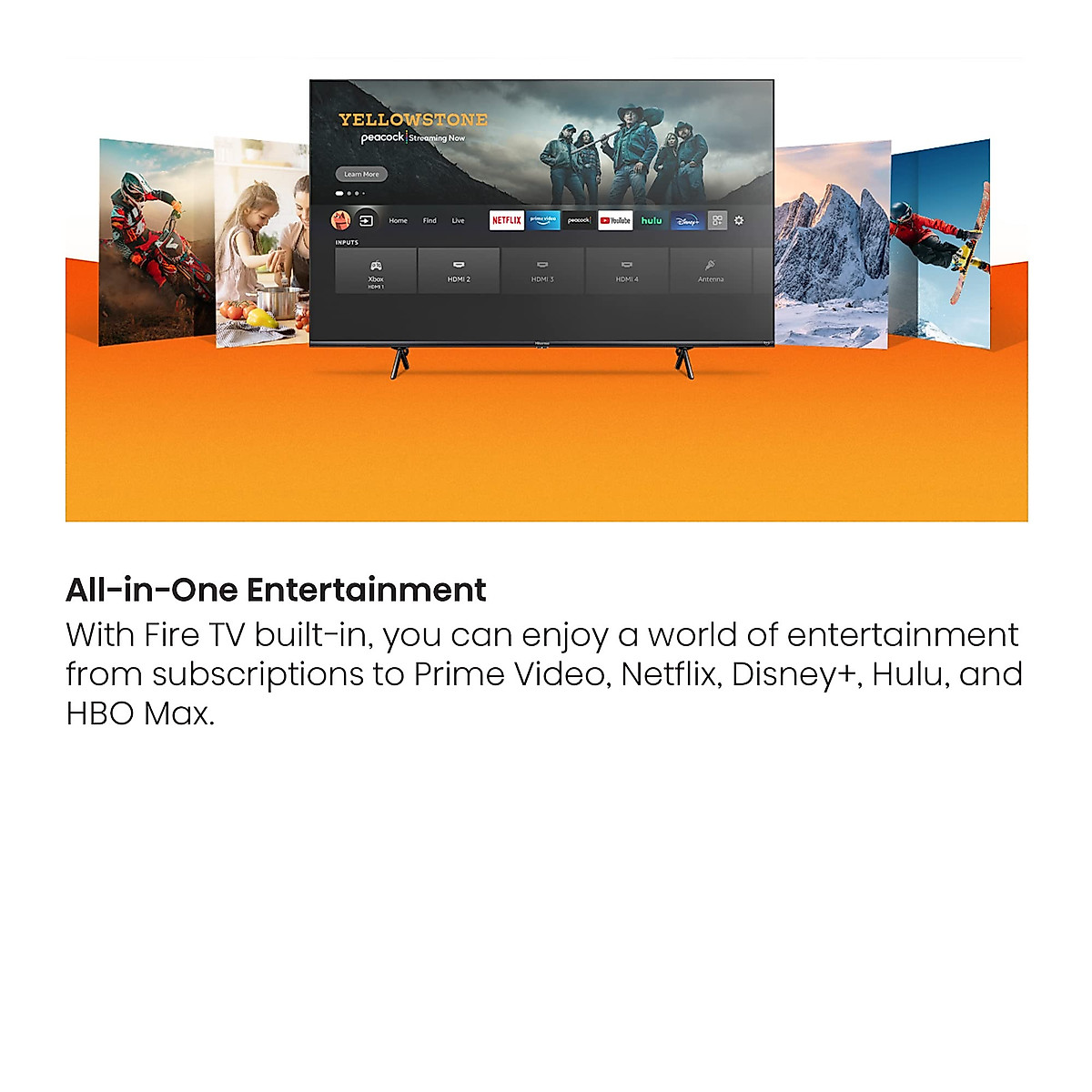 Hisense 58-inch ULED U6 Series Quantum Dot LED 4K UHD Smart Fire TV (58U6HF, 2022 Model)